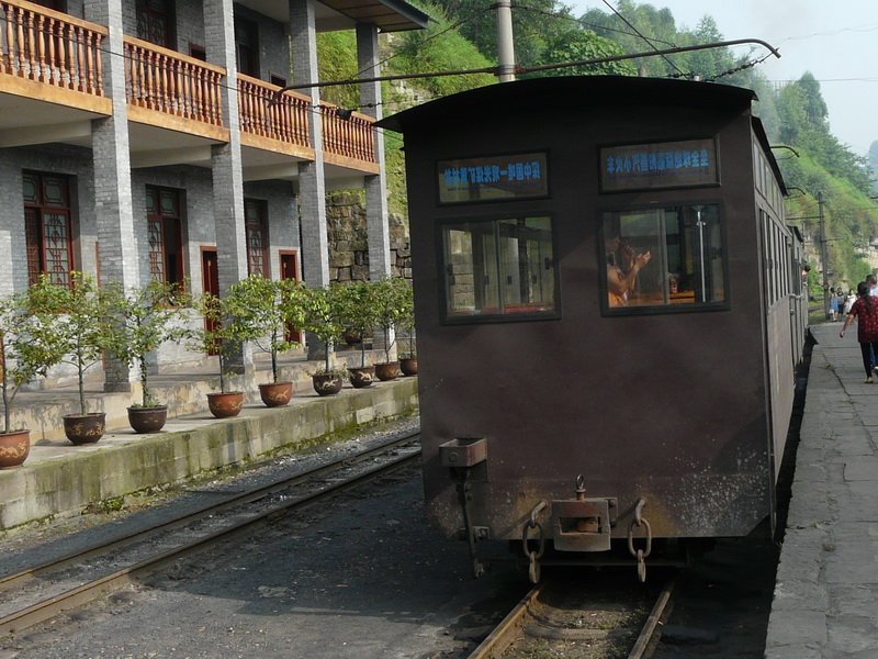 Old Steam Train in Qianwei in Province Sichuan